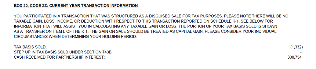 K-1 from the US. In box 20, Code ZZ - Tax Topics - protaxcommunity.com
