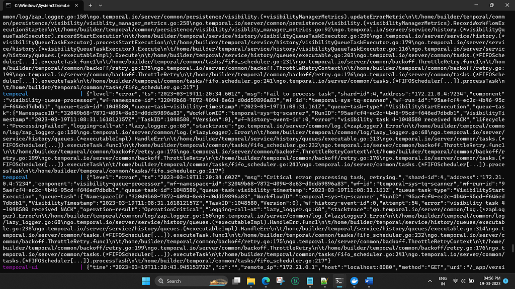 While Enabling Elastic Search Getting Error - Community Support - Temporal