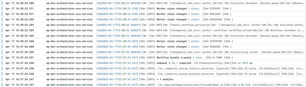 NodeJS Worker process stopping in ECS task - Community Support - Temporal NodeJS Worker process stopping in ECS task - Community Support - Temporal