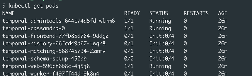 Helm Deployment: Pod unable to reach Cassandra during Init - Community Support - Temporal