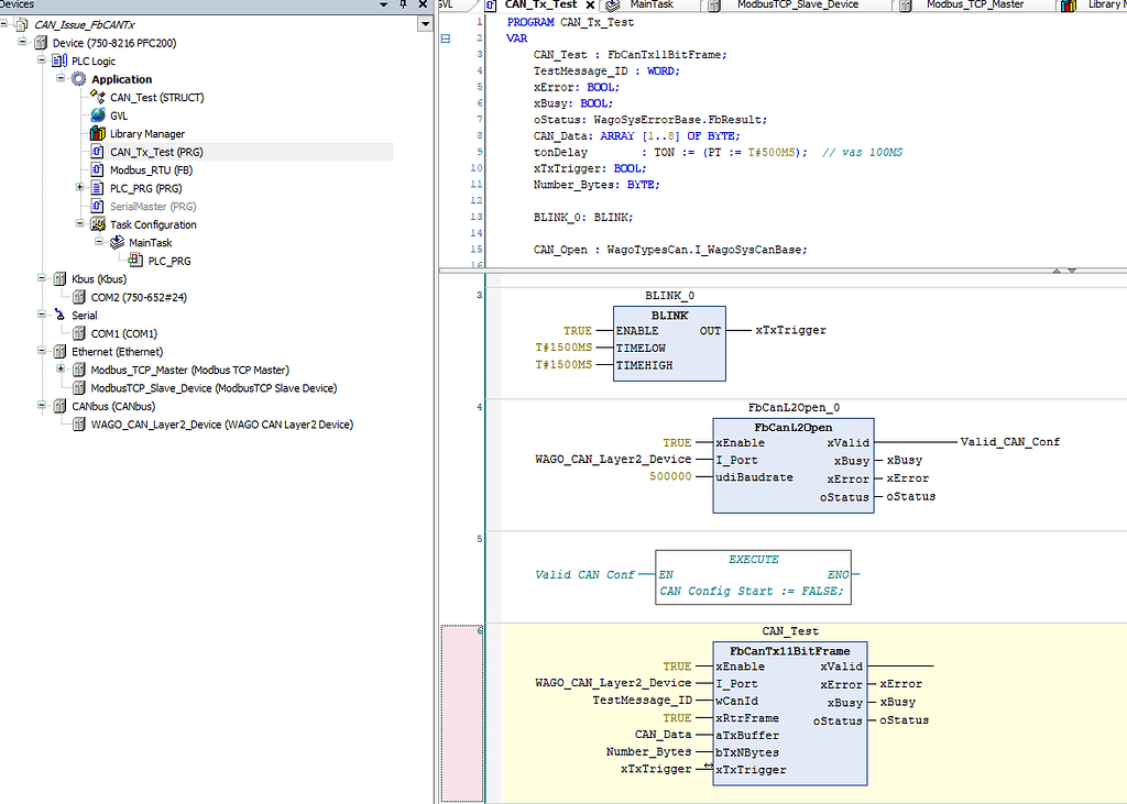 PFC200 Built-in CAN (CANOpen) on Codesys 3.5 - CODESYS - WAGO Automation Community