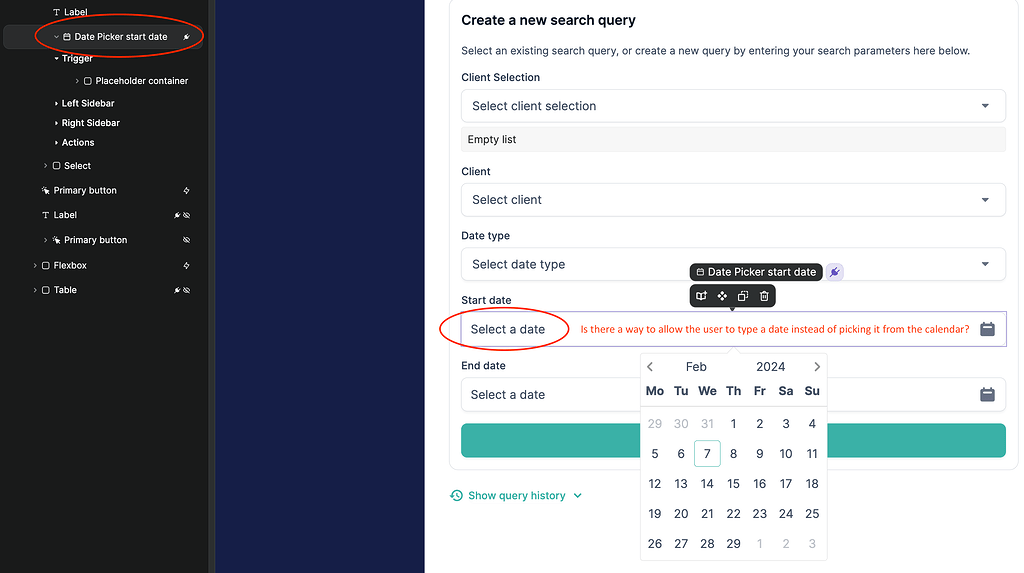 Type a date manually in a Date Picker field - Ask us anything - WeWeb Community