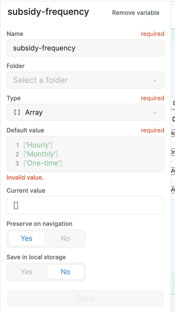 Create Array Variable - Invalid Value Error - Ask us anything - WeWeb ... Create Array Variable - Invalid Value Error - Ask us anything - WeWeb ...