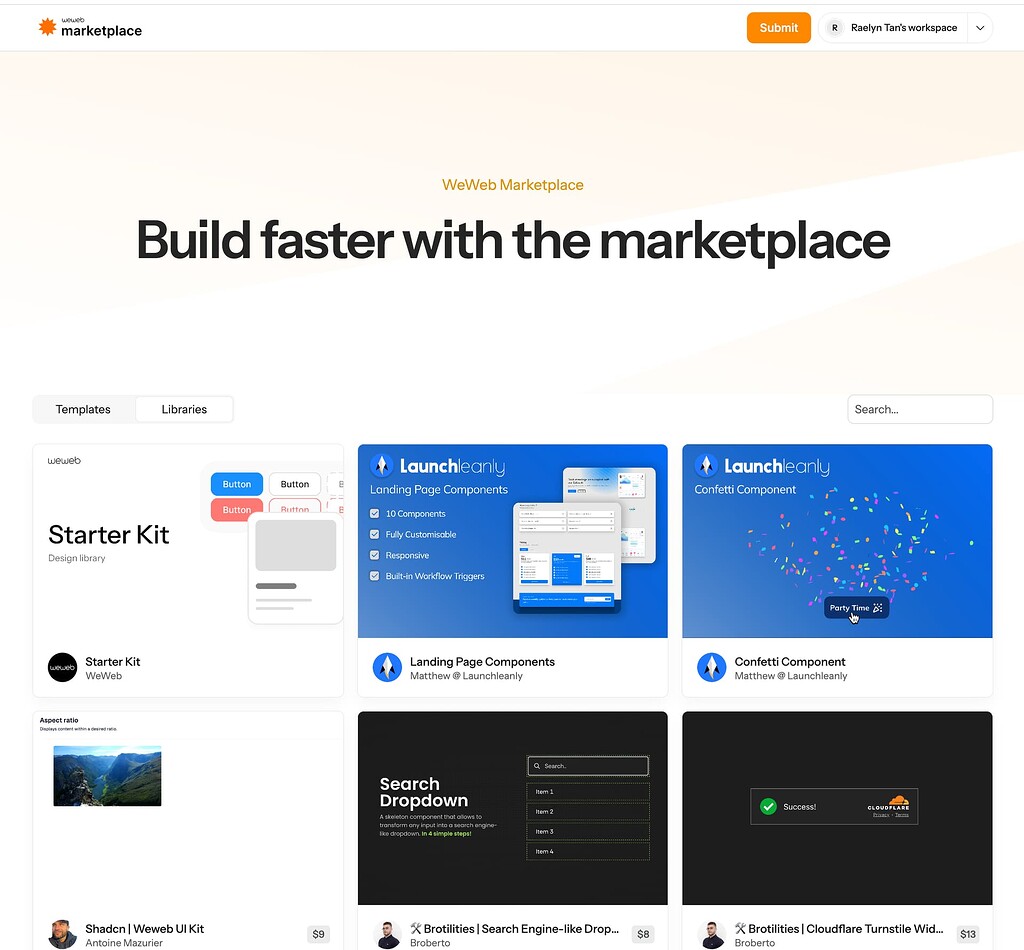 How to access marketplace library? - How do I? - WeWeb Community