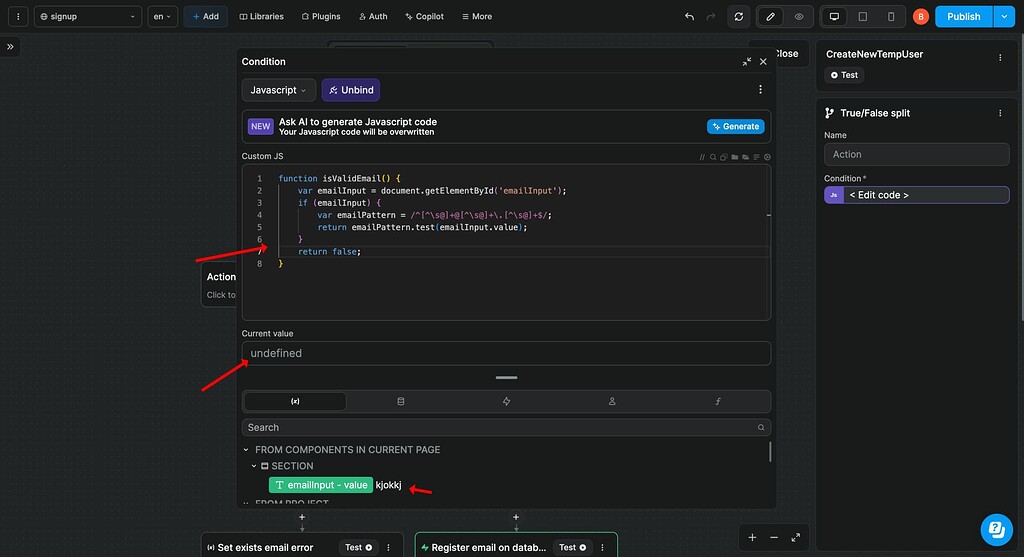 Custom JS issues on workflow - How do I? - WeWeb Community