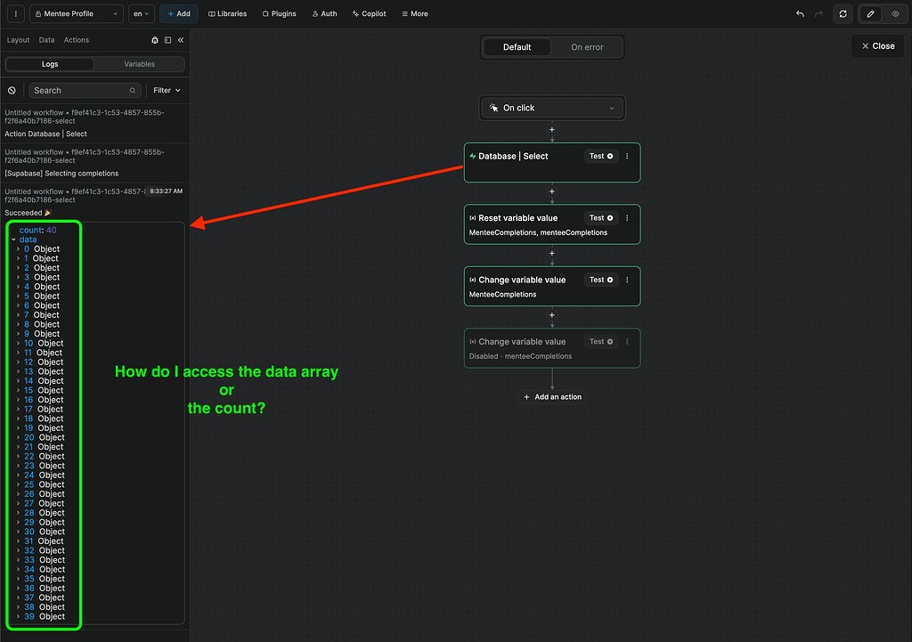 Access results of Supabase select - Ask us anything - WeWeb Community