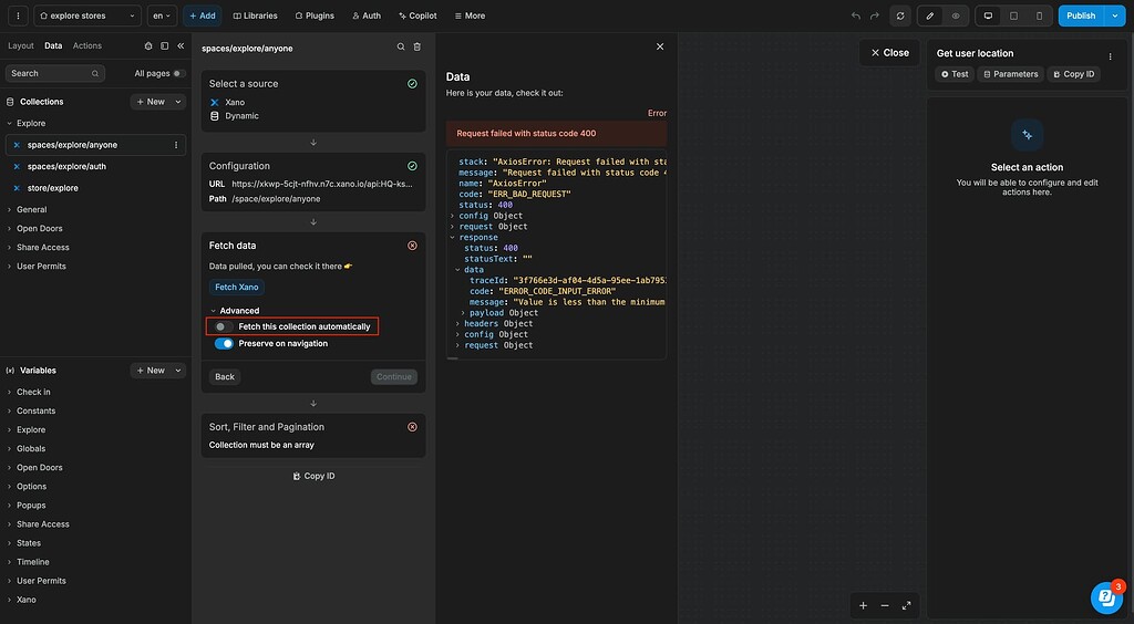 Fetch Collection Automatically Issue - Ask us anything - WeWeb Community
