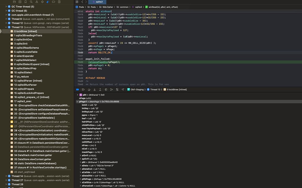 [Error: file is not a database] on iOS 17 - Issues - Zetetic Community Discussion
