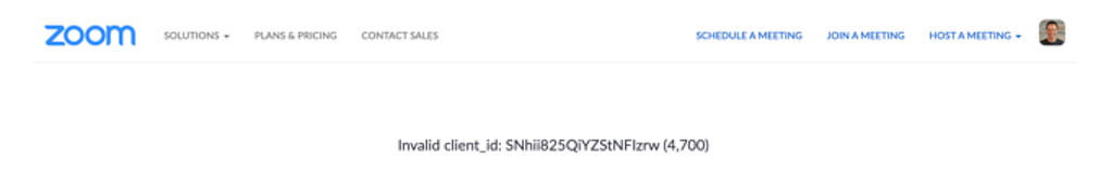 Invalid Client Id for some customers - API and Webhooks - Zoom Developer Forum