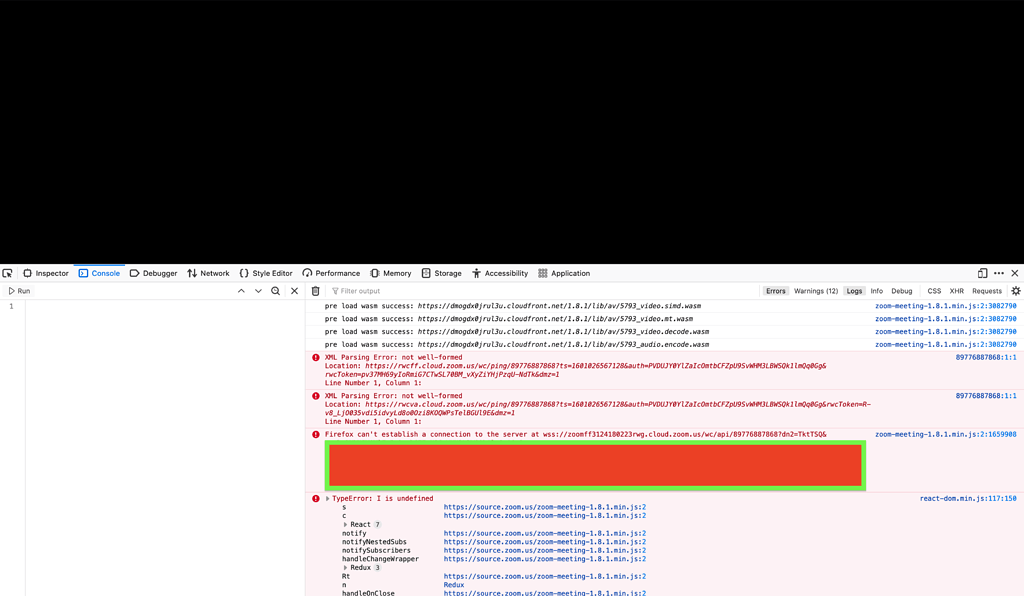 Firefox: XML Parsing Error: not well-formed - Web - Zoom Developer Forum
