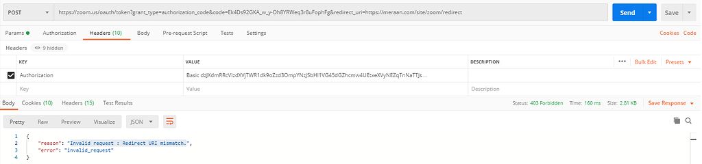Invalid request : Redirect URI mismatch - API and Webhooks - Zoom ... Invalid request : Redirect URI mismatch - API and Webhooks - Zoom ...