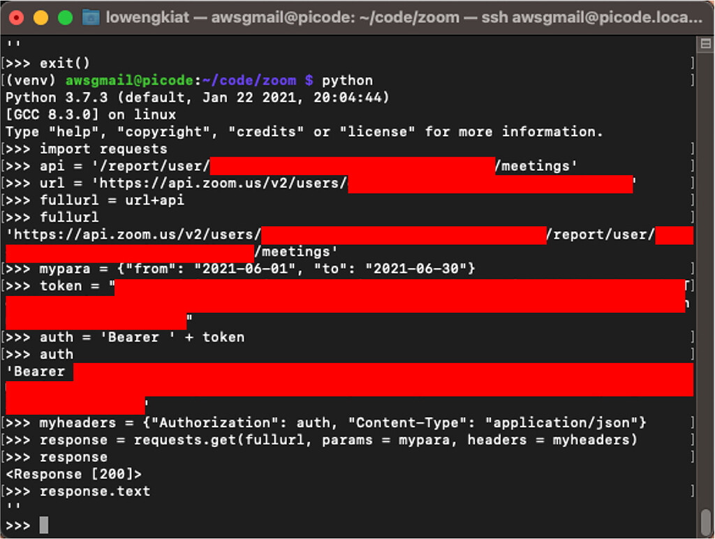 Get meeting reports API return 200 status code but with empty response body - API and Webhooks ...