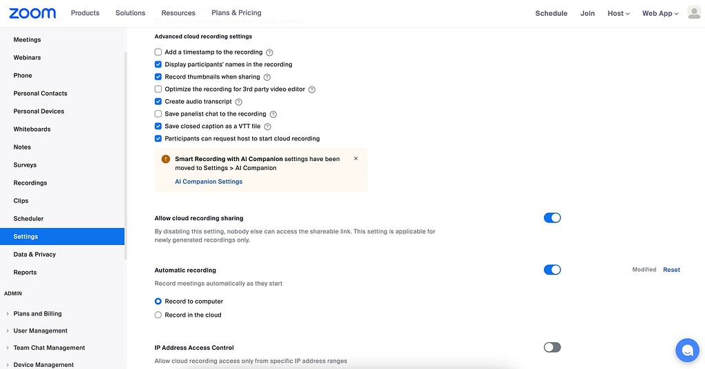 Zoom Local Recording option in Web SDK - Web - Zoom Developer Forum