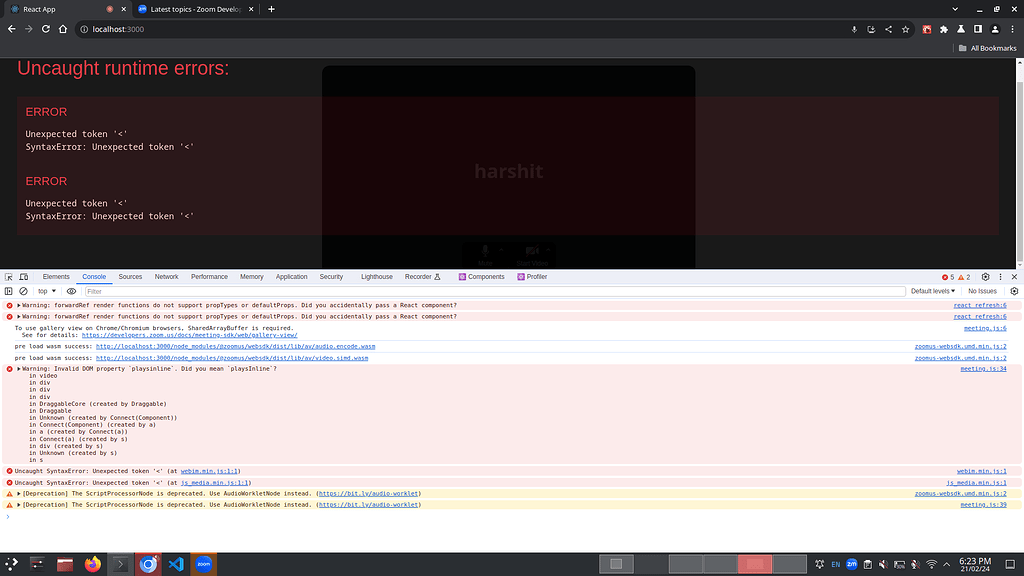 Websdk issue in react app - Web - Zoom Developer Forum