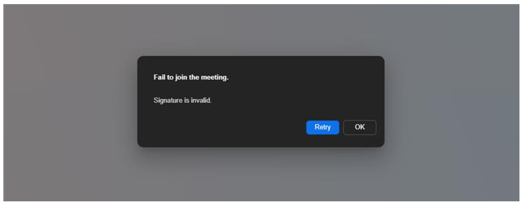 Meeting Sdk Web SDK Show Expire signature - Web - Zoom Developer Forum