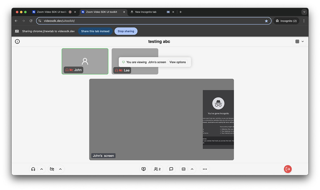 Incorrect Screen View and Alignment When Both Users Share and Stop Screen Sharing - UI ToolKit ...