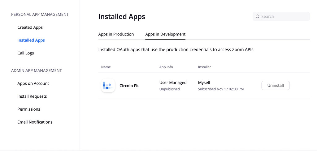 App does not appear in 'my apps' section in zoom desktop after install - API and Webhooks - Zoom ...