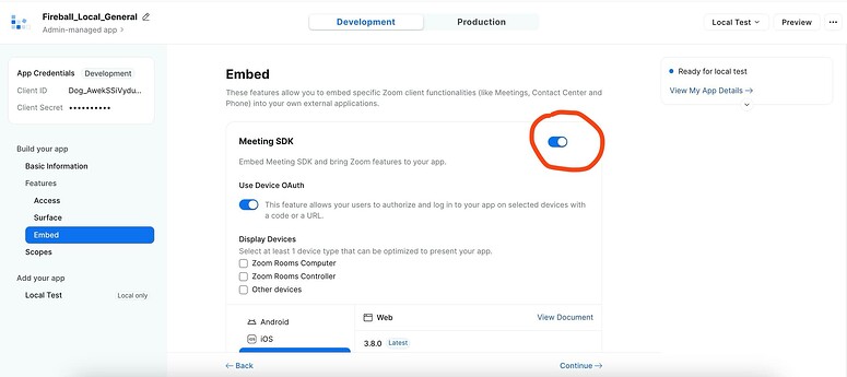 Joining meeting with Meeting SDK (JWT created with Client ID and Secret ...