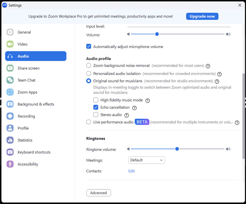 Enable 'Original sound for Musicians' meeting Option for Meeting SDK on Android and iOS ...