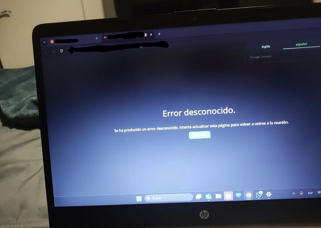 Unknown error while joining or during meeting - Meeting SDK - Zoom Developer Forum