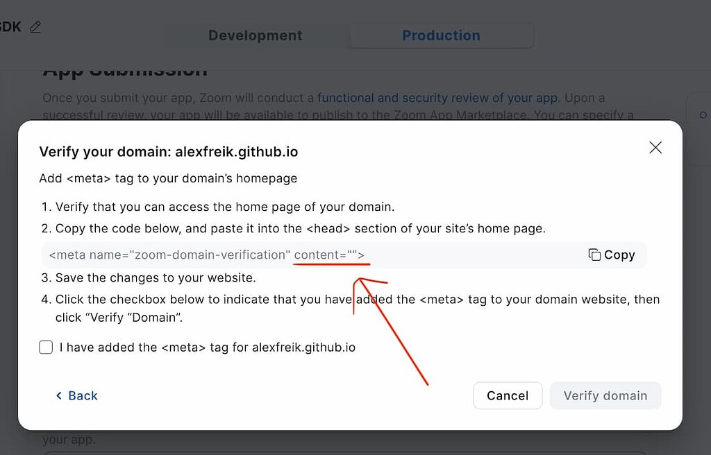 Bug in Zoom Domain Verification, token is not generated - Domain Validation - Zoom Developer Forum