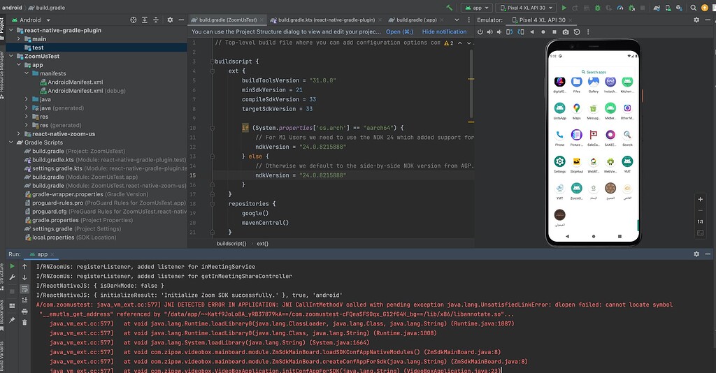 Android app crashes Ios zoom screen not open - React Native - Zoom ... Android app crashes Ios zoom screen not open - React Native - Zoom ...