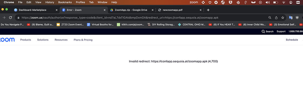URLs are not authorizing correctly - Android - Zoom Developer Forum