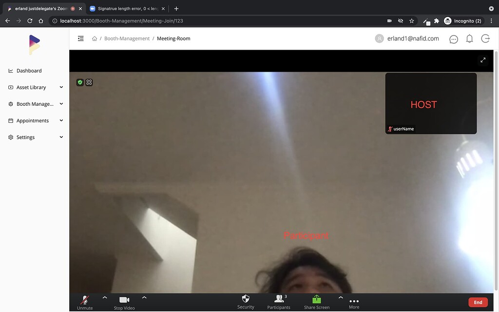 Host self Camera does not appear in zoom websdk - Web - Zoom Developer Forum