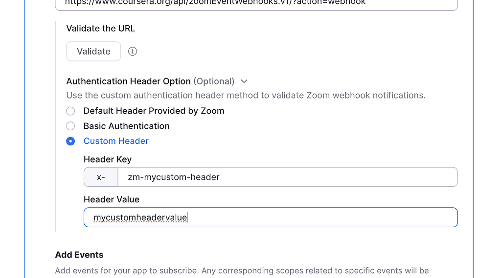 Missing Custom Webhook Header - API and Webhooks - Zoom Developer Forum