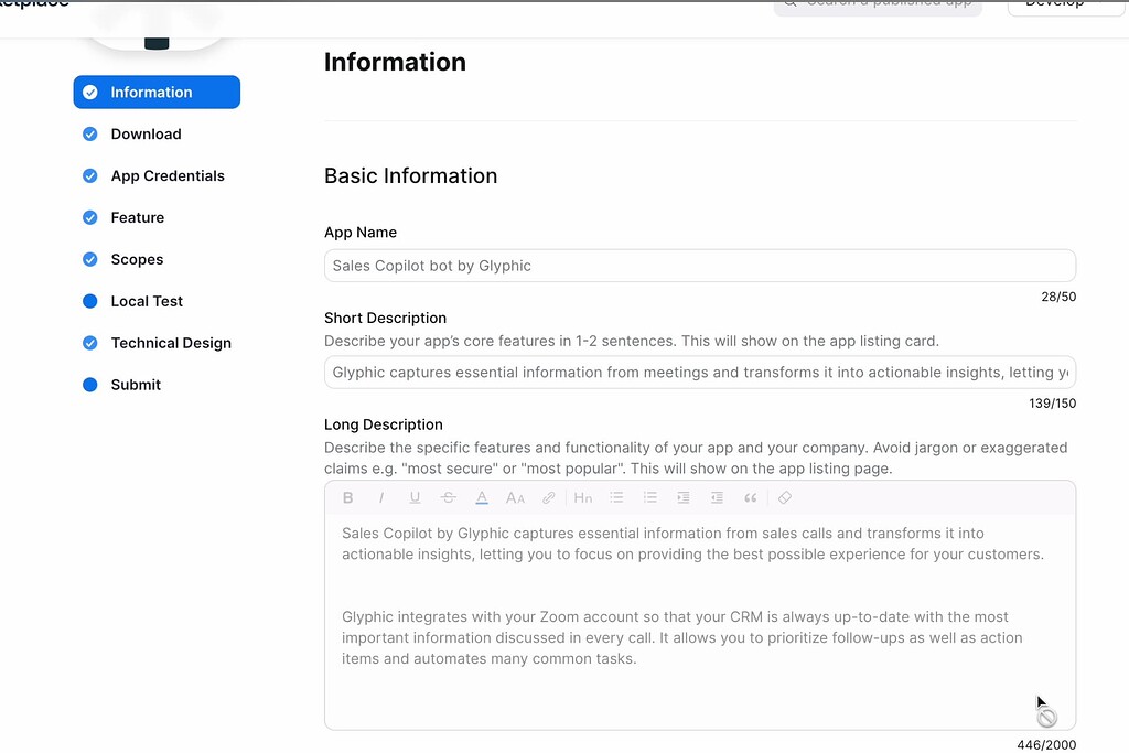 Cannot edit Zoom App - App Marketplace - Zoom Developer Forum