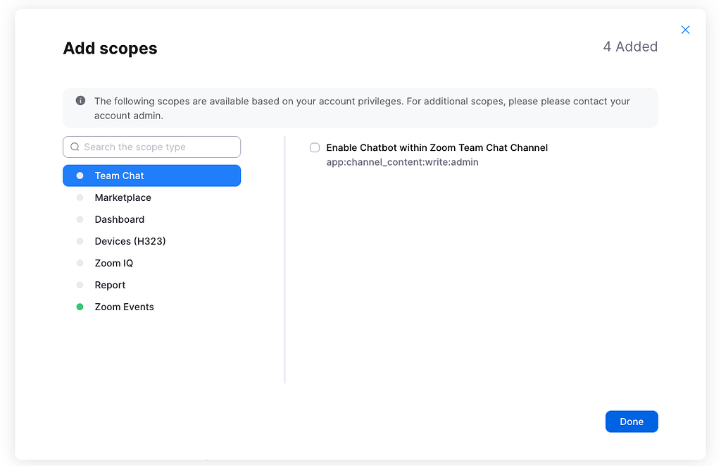 Enable More Scopes for Server-to-Server App - Marketplace Admins - Zoom ...