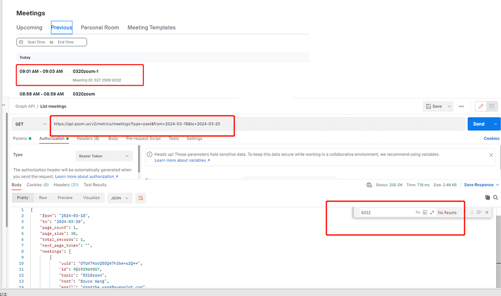 List meetings API Issues - API and Webhooks - Zoom Developer Forum