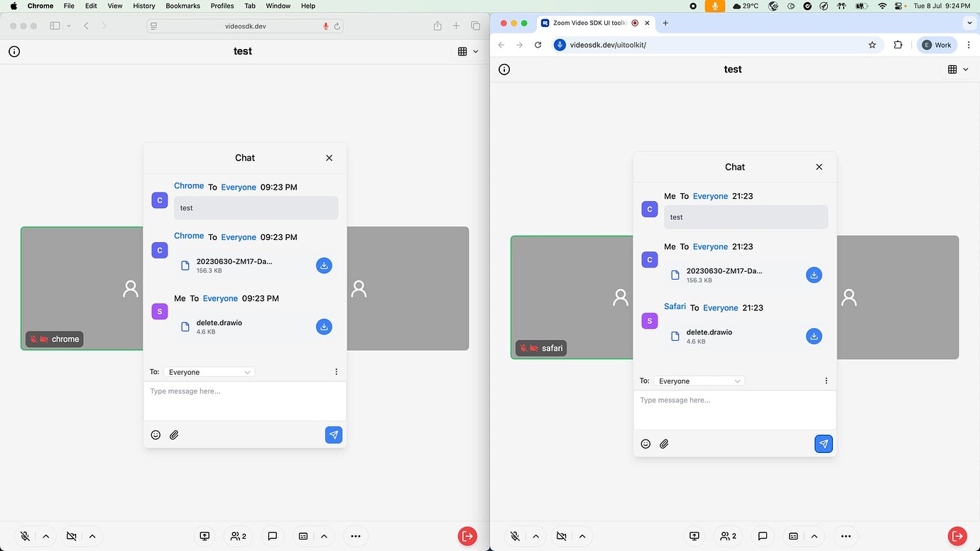 Unable to send files in chat on Safari (Mac/iOS) - UI ToolKit - Zoom Developer Forum