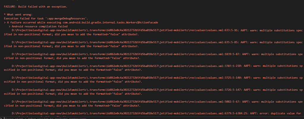 AAPT: warn: multiple substitutions specified in non-positional format - Android - Zoom Developer ...