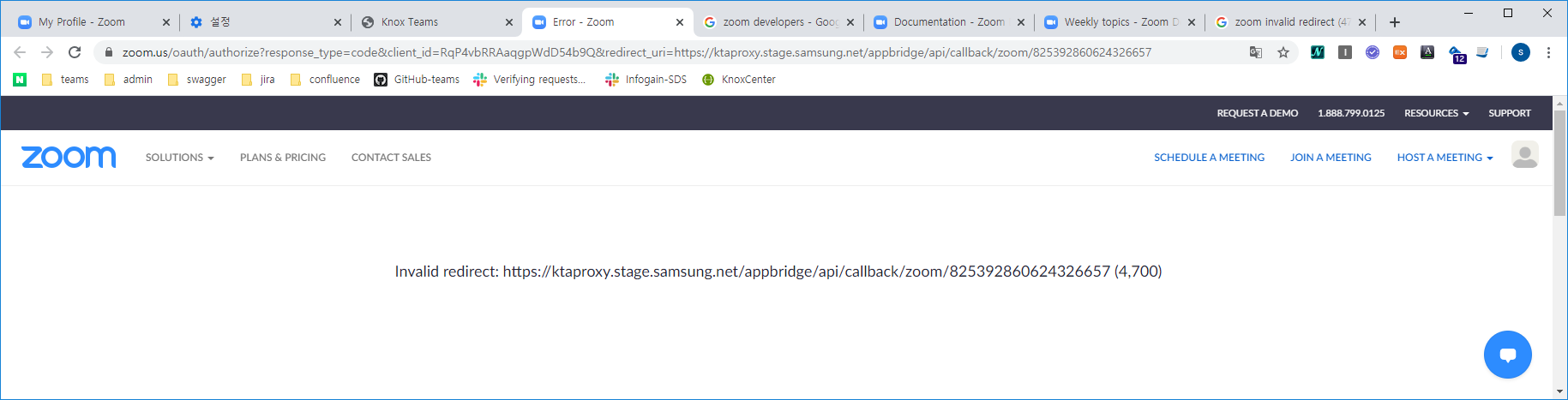 Invalid Redirect(4700) Error when oAuth flow - App Marketplace - Zoom ... Invalid Redirect(4700) Error when oAuth flow - App Marketplace - Zoom ...