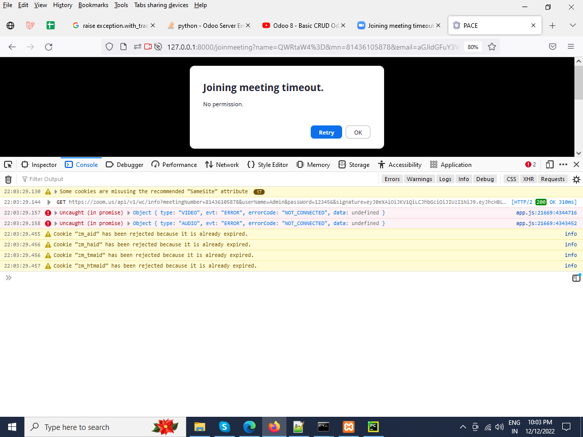 Joining meeting timeout zoom - Web - Zoom Developer Forum Joining meeting timeout zoom - Web - Zoom Developer Forum