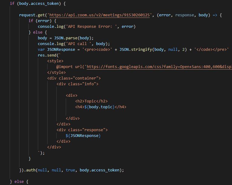 Zoom API with Oauth - API and Webhooks - Zoom Developer Forum