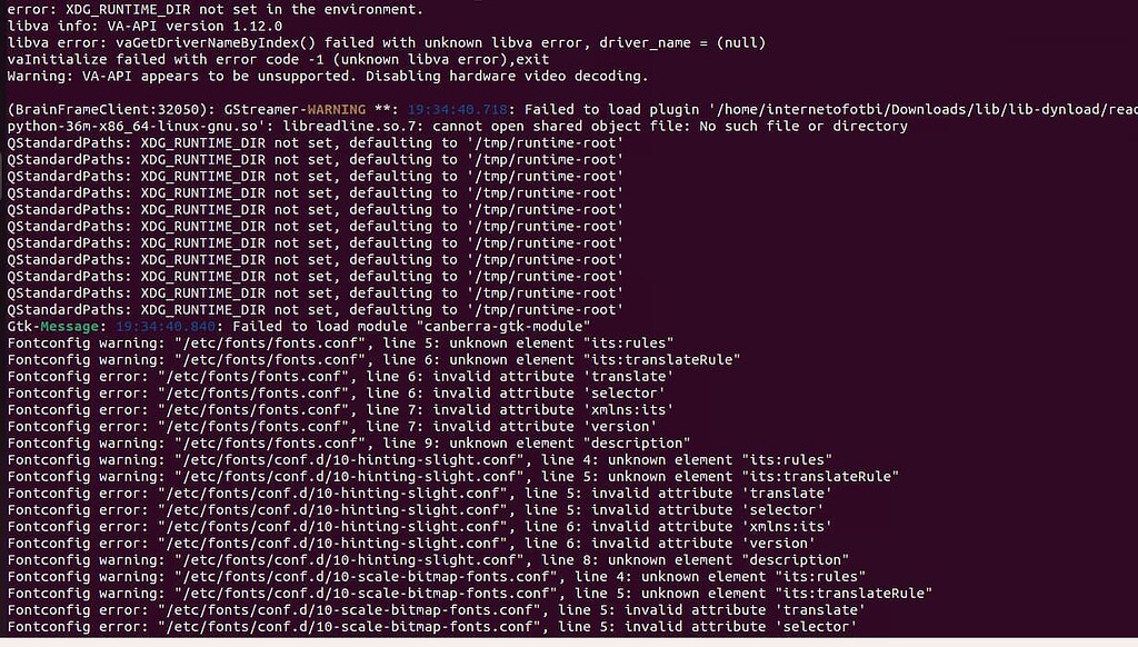 Error when starting the Brainframe client - BrainFrame Forum