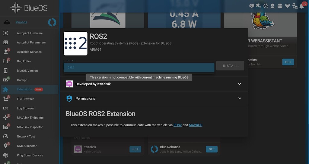 Unable to Install ROS 2 on BlueOS 1.3.1: Compatibility Issue - BlueOS ...