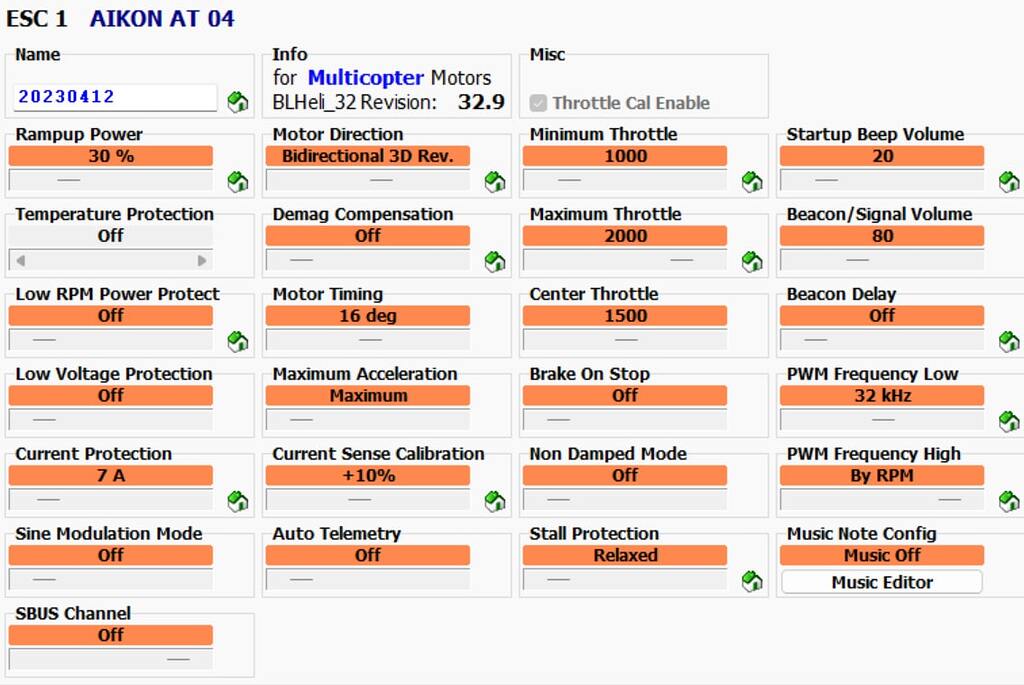 How to configure 4-in-1 Aikon AK32 35A 6S ESC with BLHeliSuite for ...