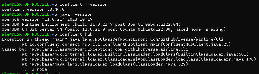 Java NoClassDefFoundError when running confluent-hub - Kafka Connect - Confluent Community