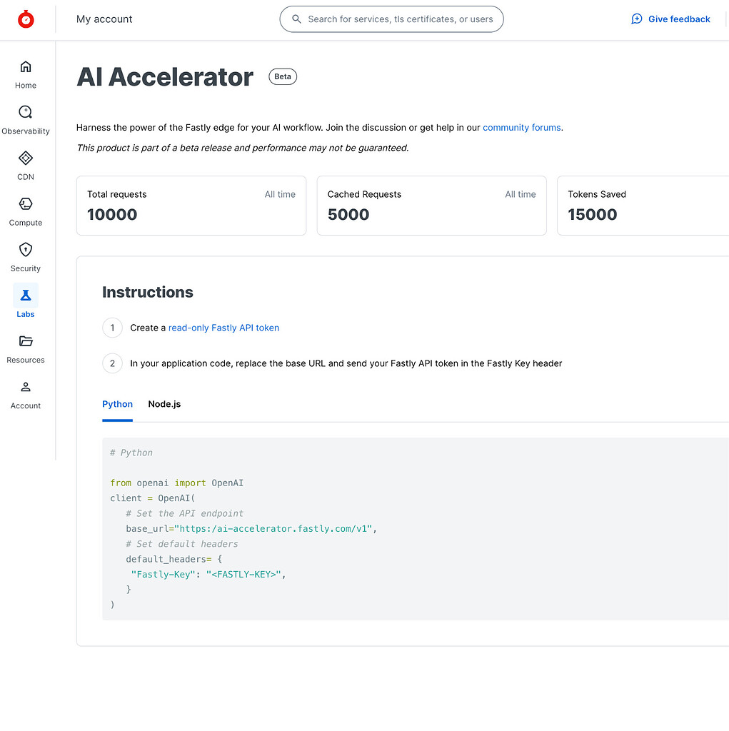 Announcing the AI Accelerator Beta! - AI - Fastly Community