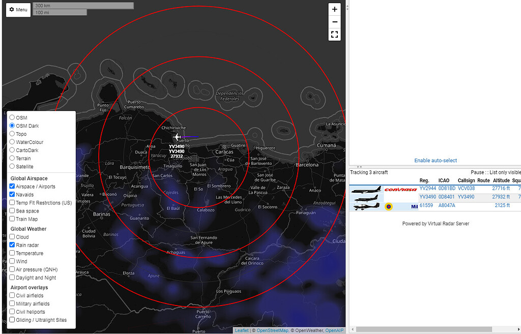 Virtual radar server map plugin weather data with openweather free ...