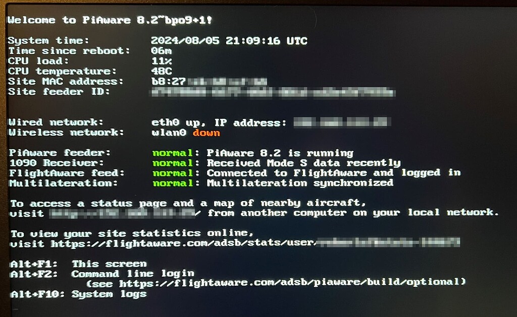 View PiAware "Welcome Screen" Remotely - ADS-B Flight Tracking ...