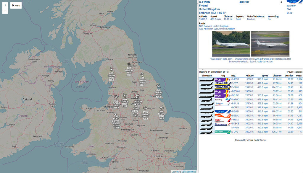 Viewing Virtual Radar Server on another device - ADS-B Flight Tracking ...