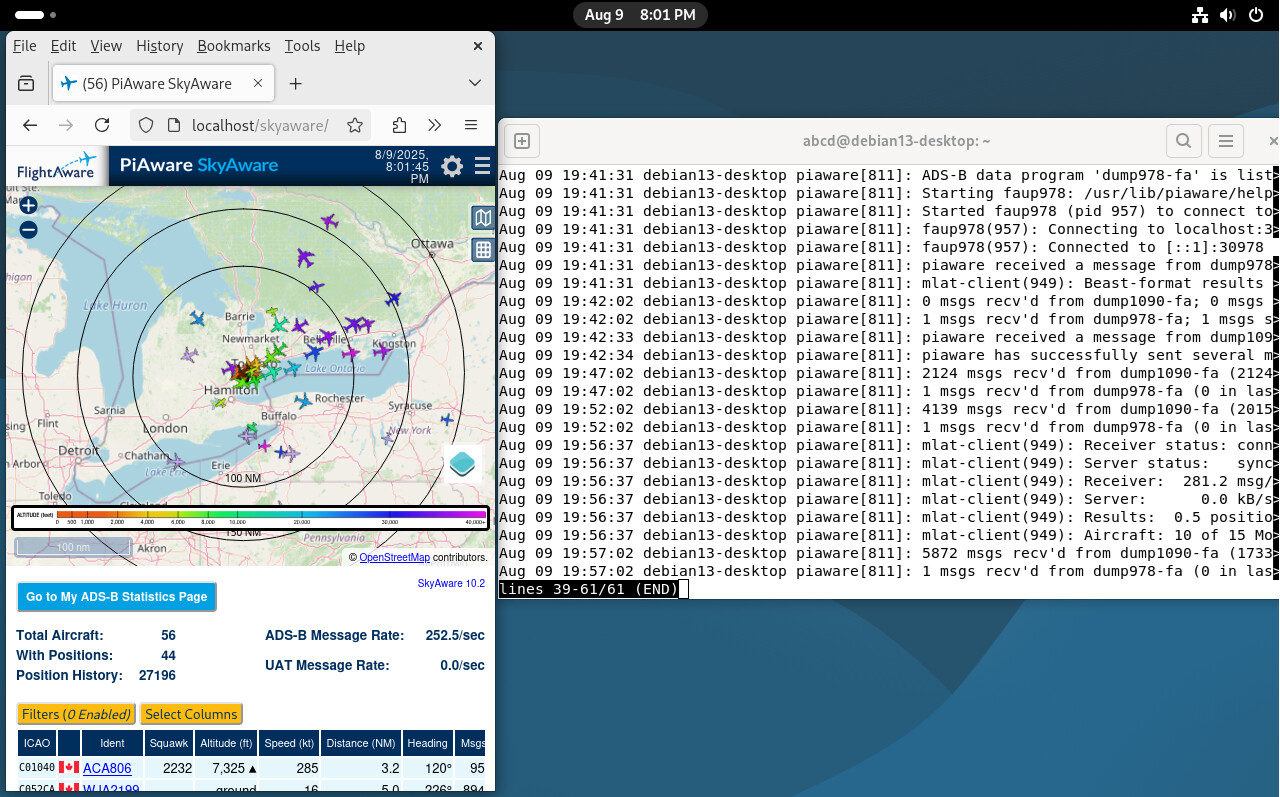 Install Piaware on Debian 13 Trixie - ADS-B Flight Tracking ...
