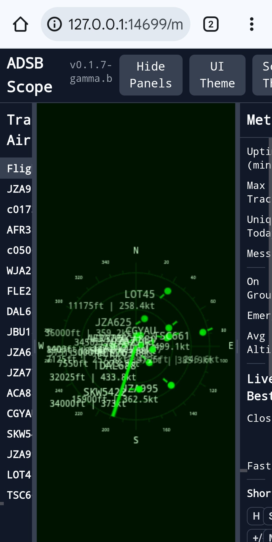 Radar scope view for your ADSB data - ADS-B Flight Tracking - FlightAware Discussions