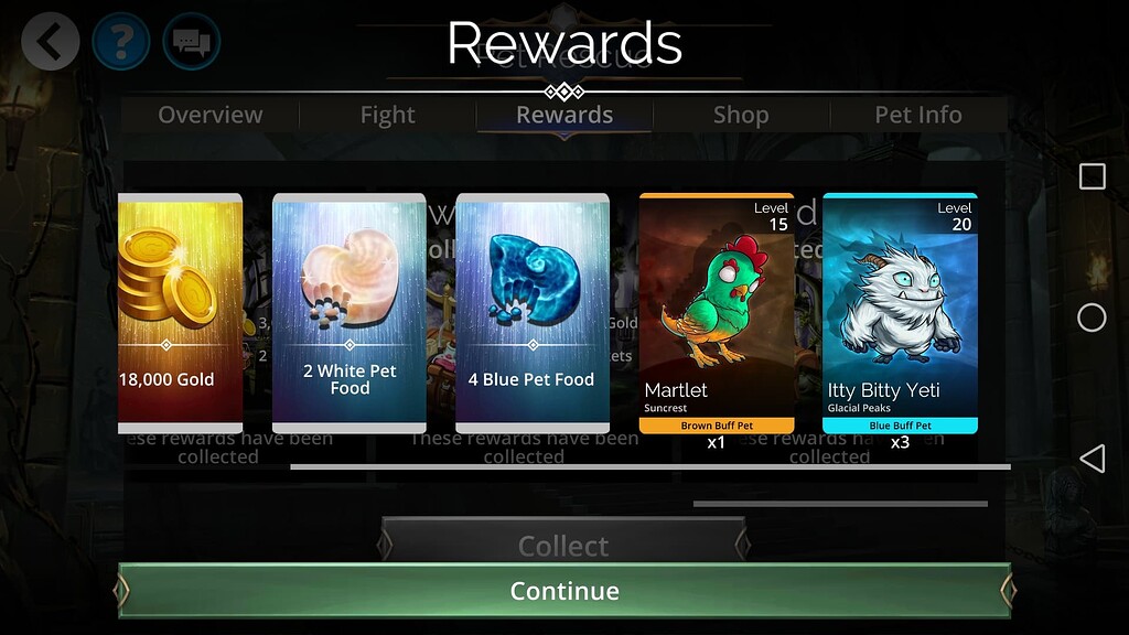 [Not a bug] Pet reward bug - Bug Reports - Gems of War | Forums