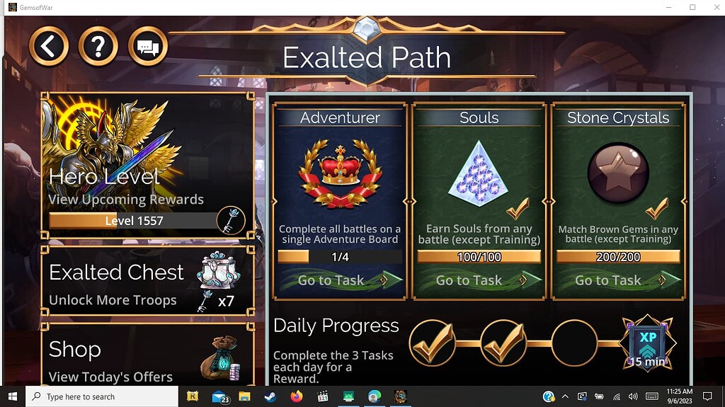 Exalted Path error - Bug Reports - Gems of War | Forums