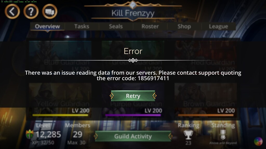 [Fix Released] Guild Activity button broken - Bug Reports - Gems of War | Forums